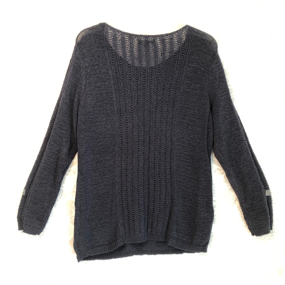 Rachel Zoe | Sweaters | Rachel Zoe Blue Karla Openwork Knit Sweater ...